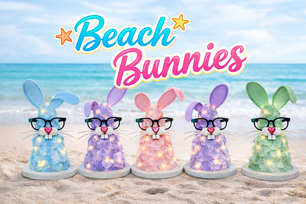 03/13/2025 (6:30pm) Beach Bunnies & Bubbly: A Tumbled Glass Tree Event ...